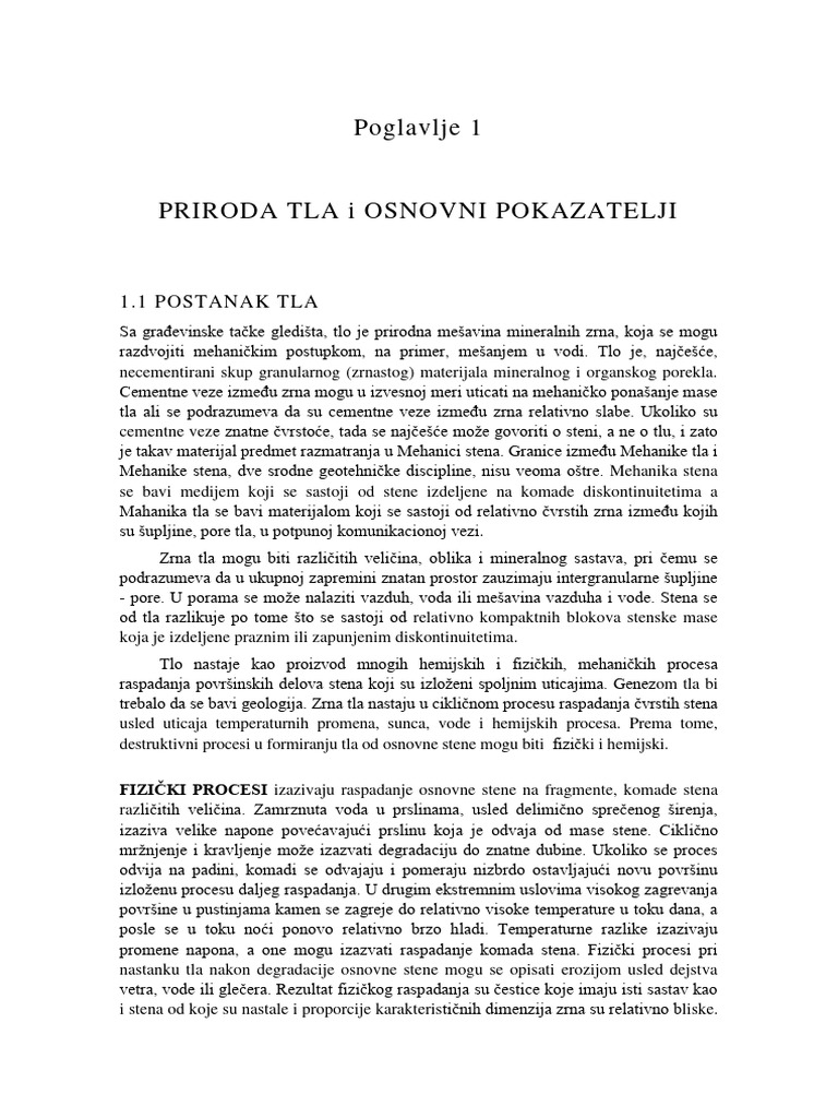 Poglavlje - 01A Priroda Tla I Osnovni Pokazatelji | PDF