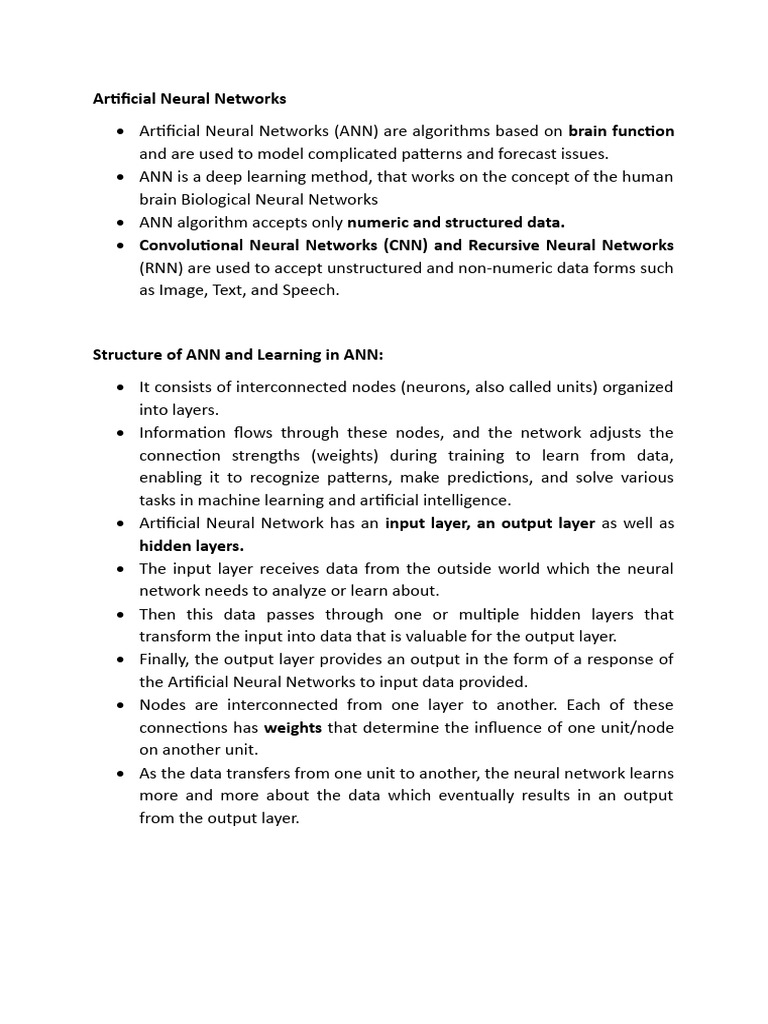 Artificial Neural Networks | PDF | Artificial Neural Network | Networks