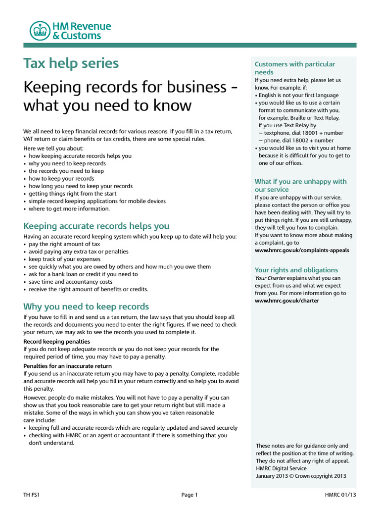 Record Keeping | Download Free PDF | Value Added Tax | Taxes