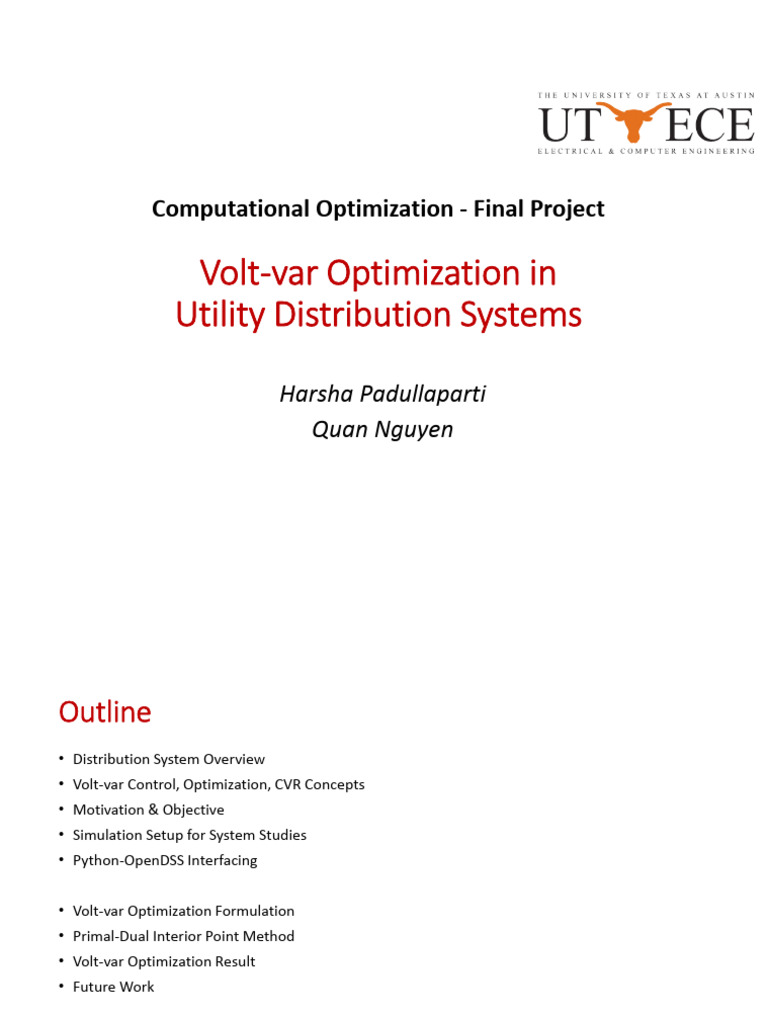 HarshaQuan VoltVarOptimization | PDF | Mathematical Optimization | Algorithms