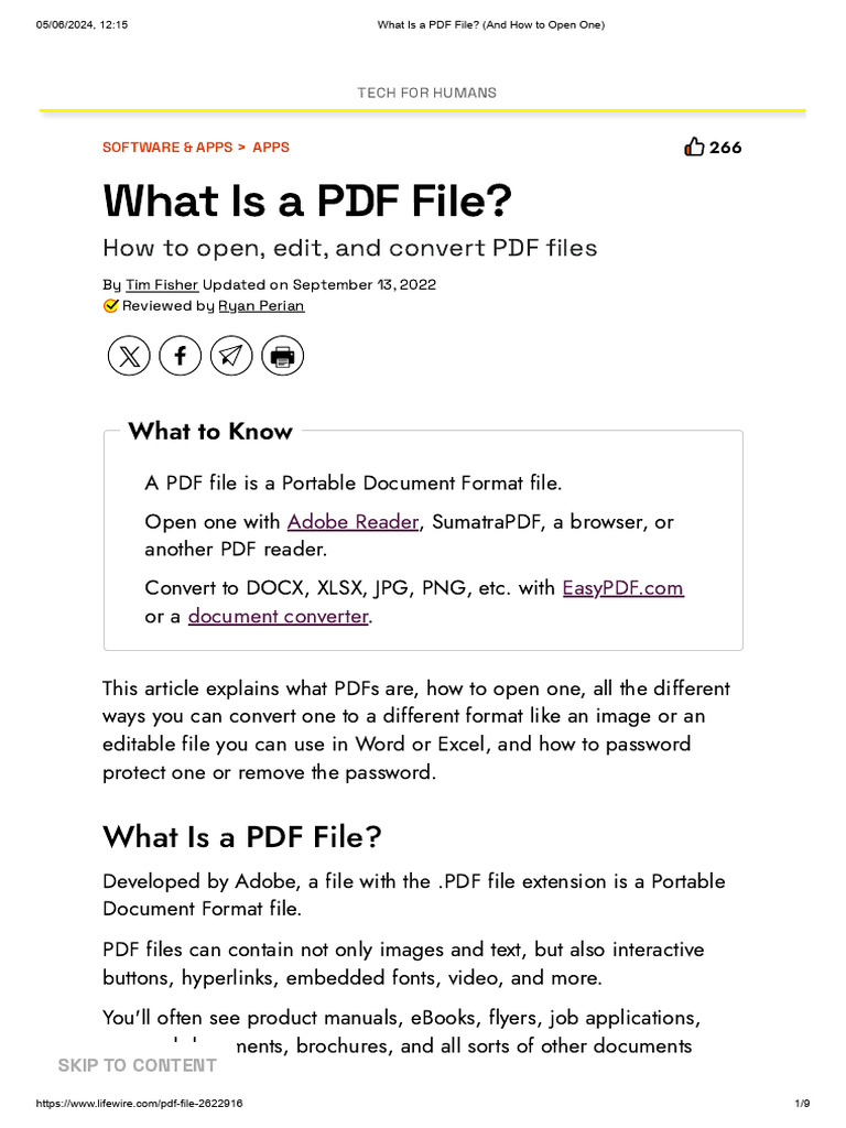 What Is A PDF File - (And How To Open One) | PDF | Microsoft Word | Software
