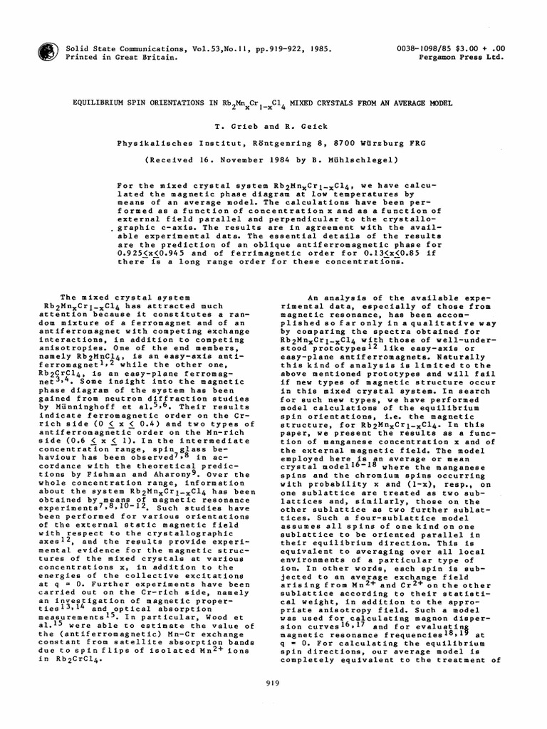 Grieb 1985 | PDF | Applied And Interdisciplinary Physics | Materials ...