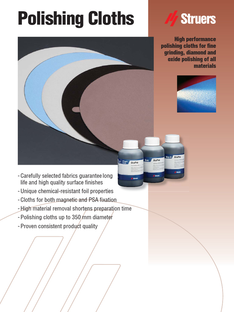 Polishing Cloths Brochure English | PDF | Textiles | Abrasive