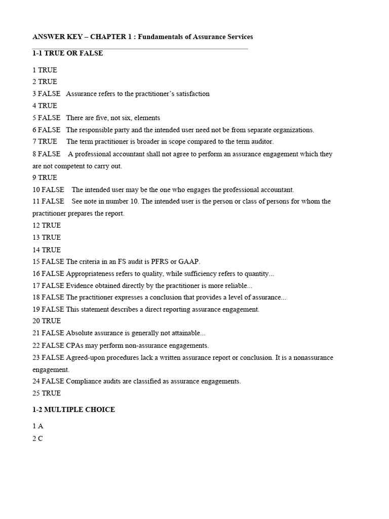 Answer Key Audit Ireneo 2018 Ed ch1 9 - Compress | PDF | Audit | Internal Control