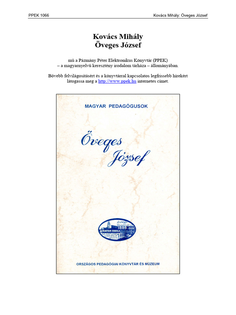 Kovacs_Mihaly_Oveges_Jozsef_1 | PDF