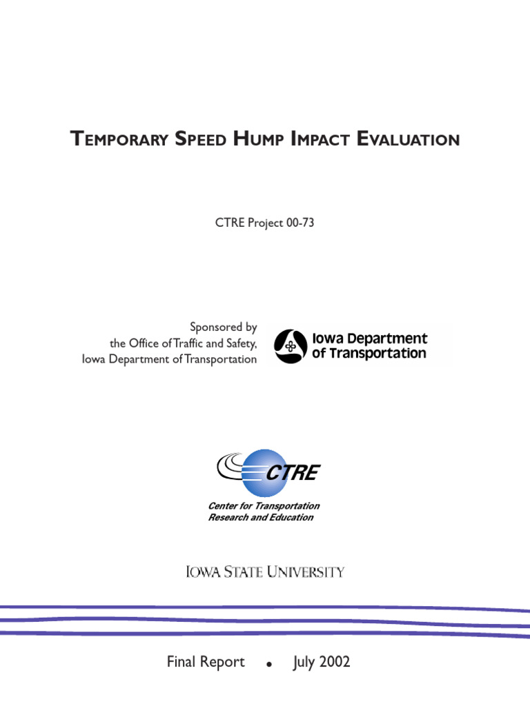 Temporary Speed Humps Impact Evaluation Hallmark | Download Free PDF ...