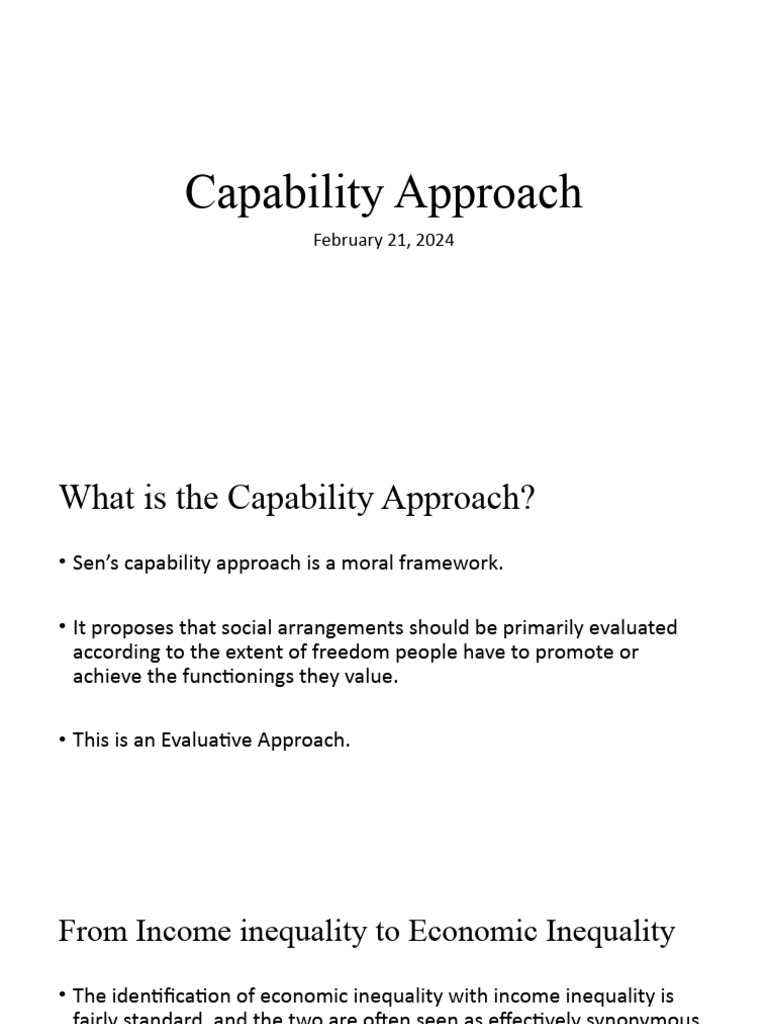 Understanding the Capability Approach | PDF | Social Psychology | Economies