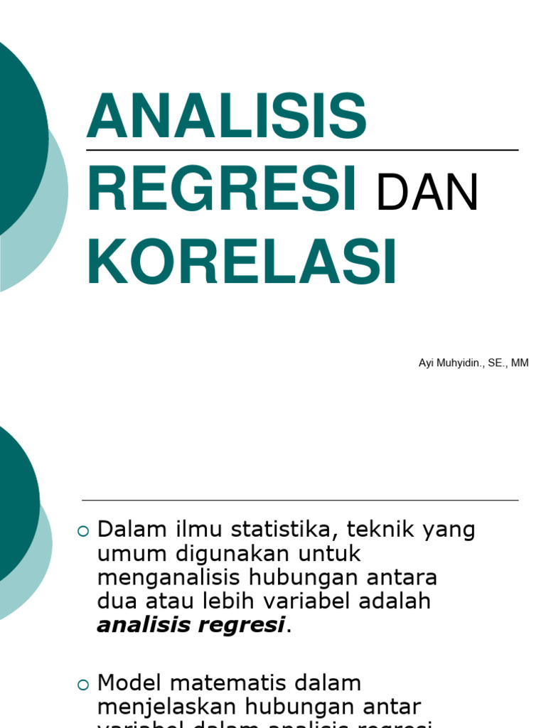 Analisis Korelasi Dan Regresi | PDF