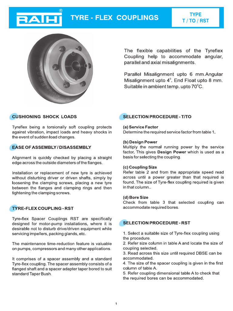 Tyre Coupling Rathi Make | PDF