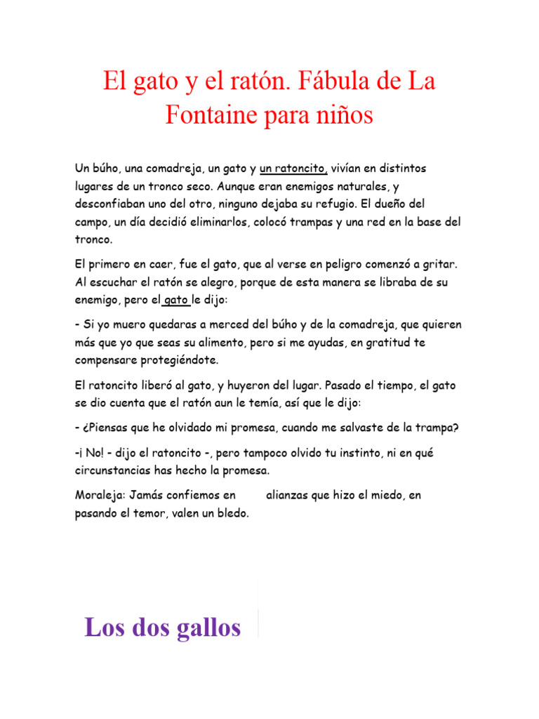 El Gato Y El Ratón Pdf Peter Pan
