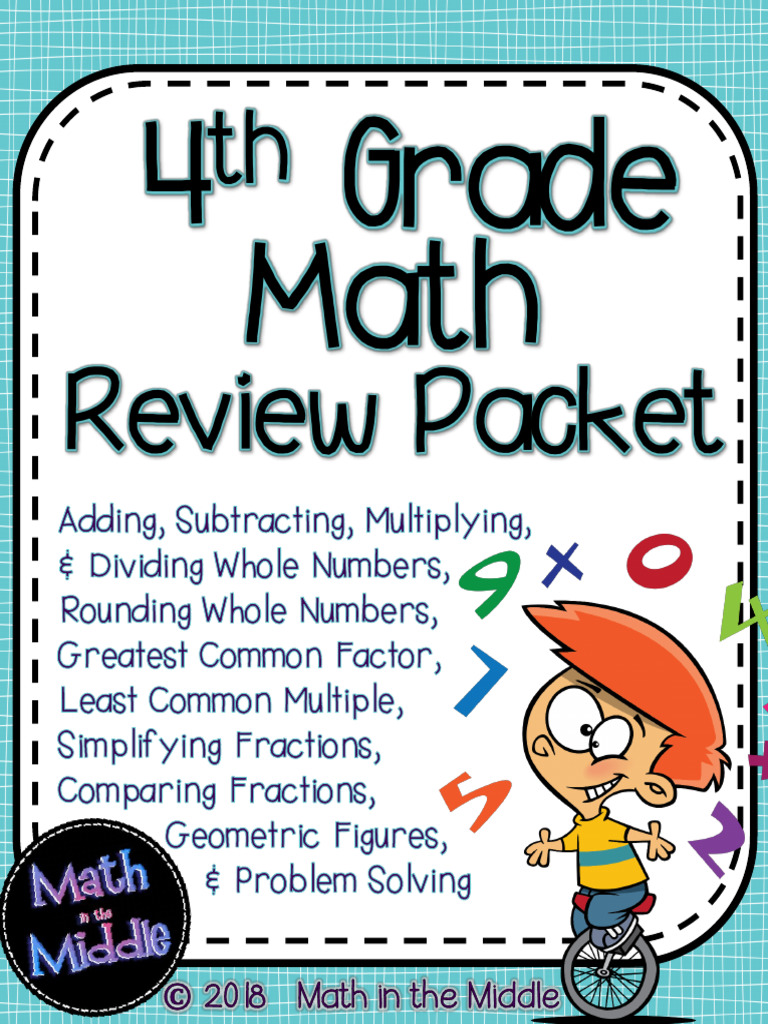 Math 4 Grade: Review Packet | PDF | Elementary Mathematics | Mathematics