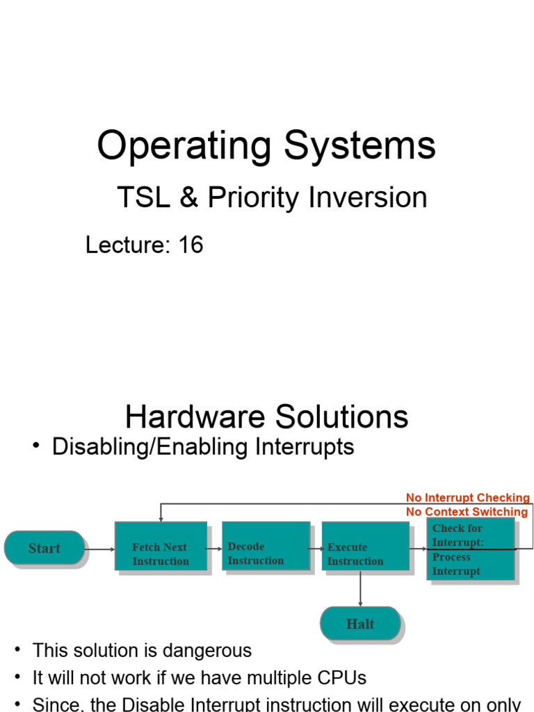 OS A B - Spring 08 - 16 - TSL & Priority Inversion | PDF | Central Processing Unit | Process ...