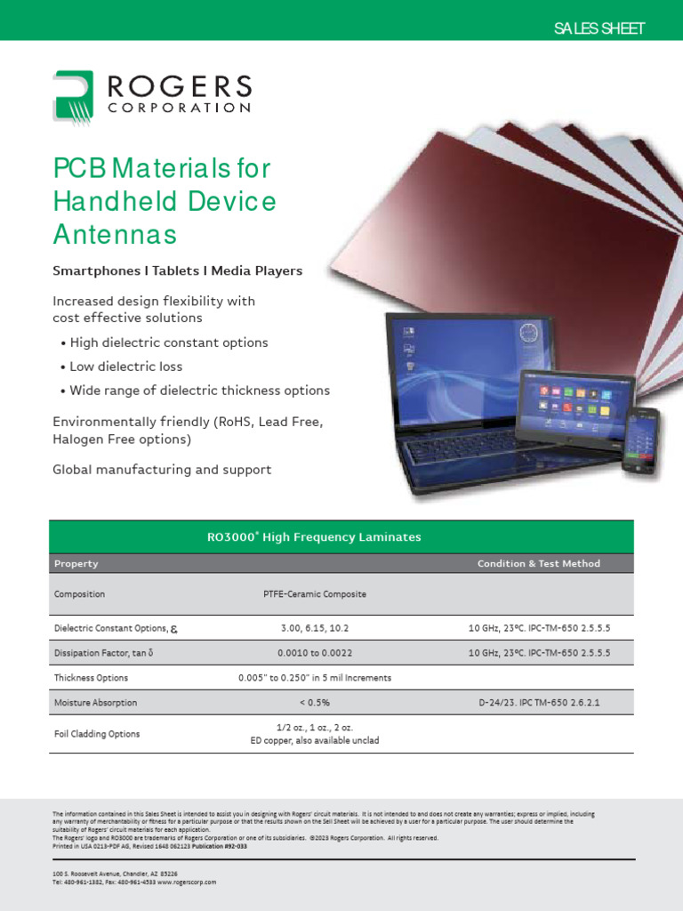 PCB Materials For Handheld Device Antennas | PDF | Printed Circuit ...