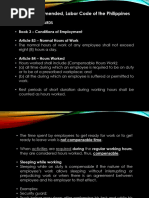Labor Code | PDF | Overtime | Employment