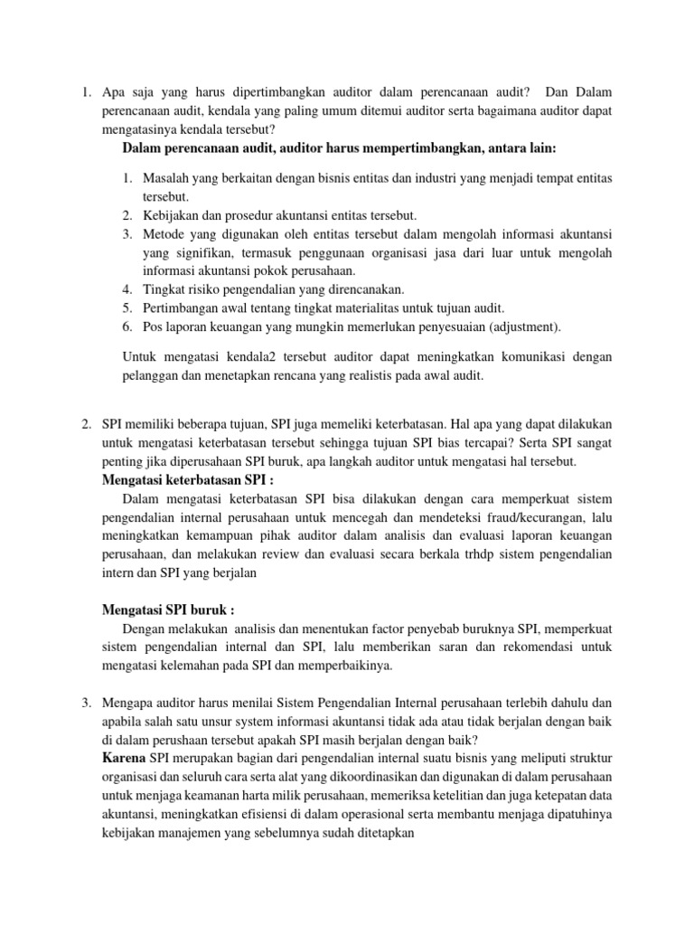 Tugas Audit | PDF | Bisnis