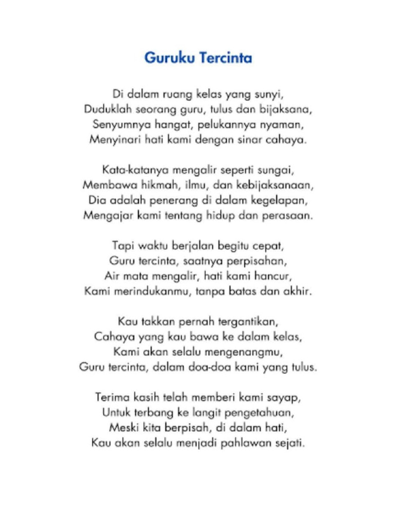 Guruku Tercinta | PDF