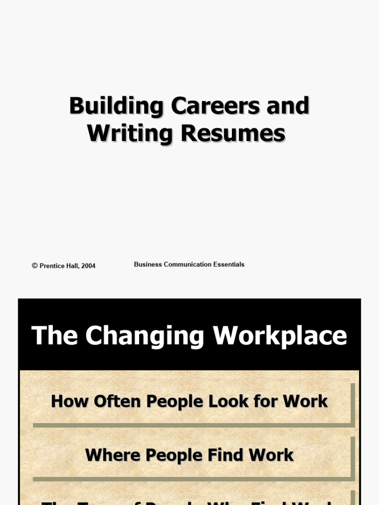 Building Career and Writing Resume | PDF | Résumé
