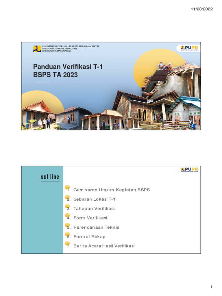 Panduan Verifikasi BSPS T-1 2023 | PDF