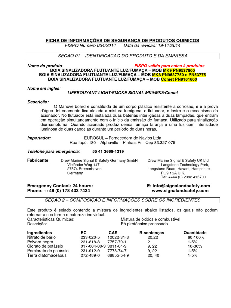 Fispq Pwss Comet Mob Mk9 Mk8 | PDF | Combustão | Incêndios