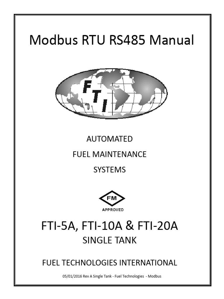 FTI 5A FTI 10A FTI 20A ModBus Manual Single Tank | PDF | Programmable Logic Controller ...