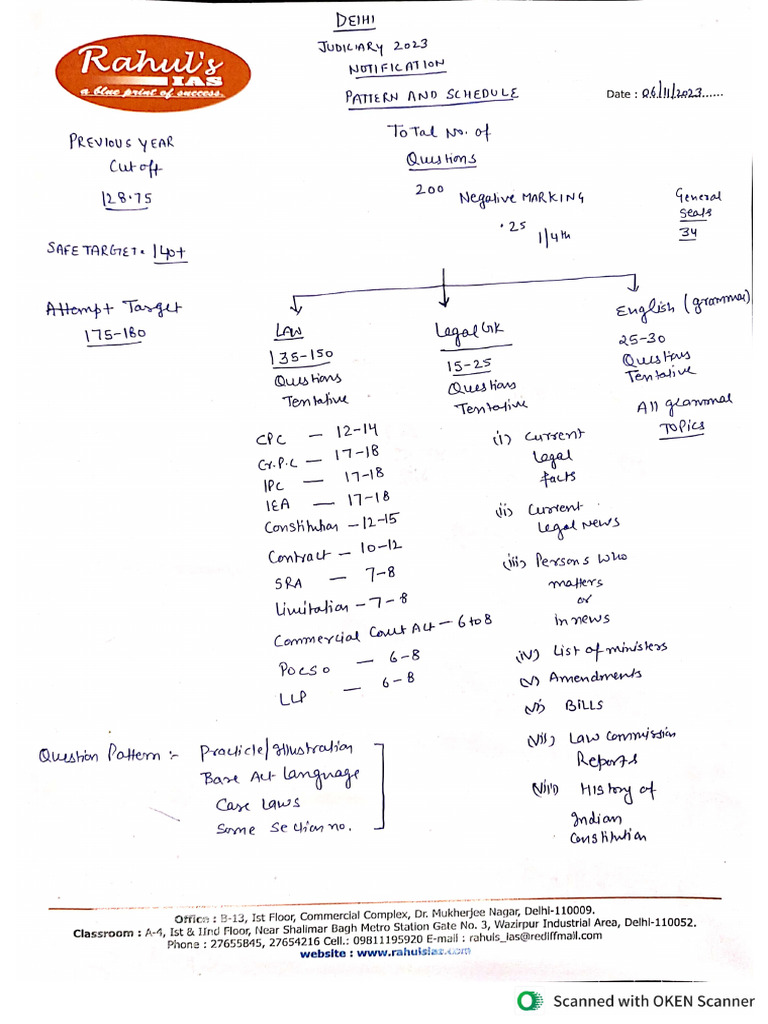 Delhi PT Schedule Pattern and Time Table 2023 | PDF