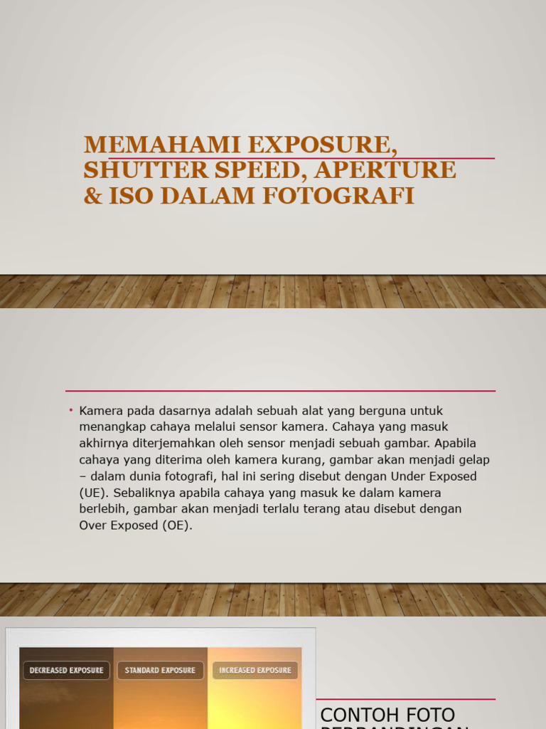 Memahami Exposure, Shutter Speed, Aperture & | PDF