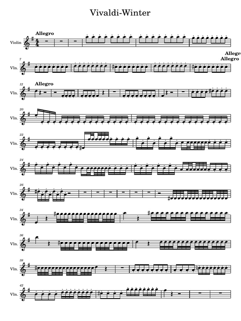 Vivaldi Winter | PDF