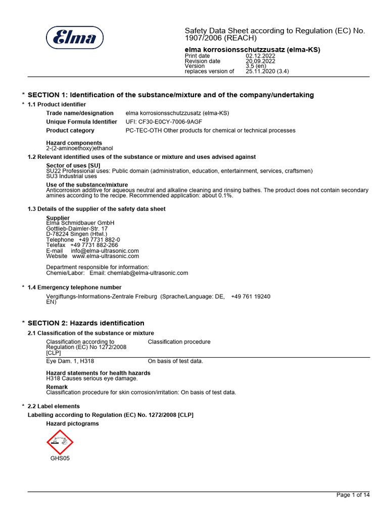KS Corrosion Inhibitor - MSDS | PDF | Toxicity | Chemical Substances