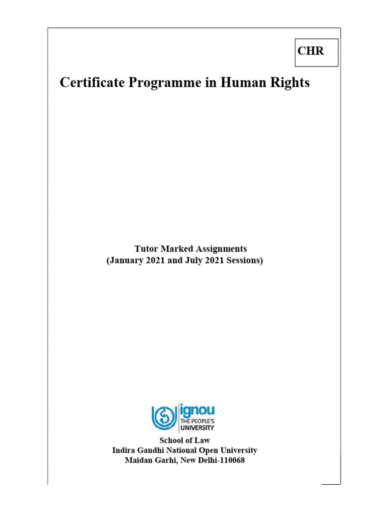 Human Rights Certificate Assignments Guide | PDF | Human Rights ...