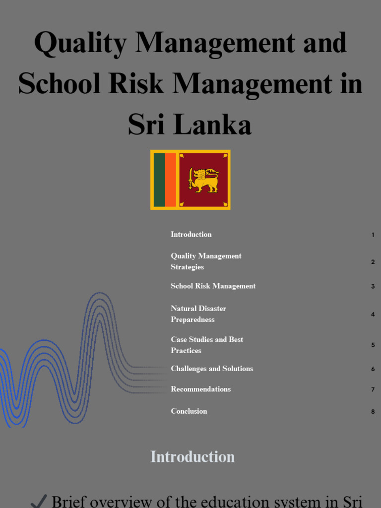 Quality Management and School Risk Management in Sri Lanka | PDF | Risk ...