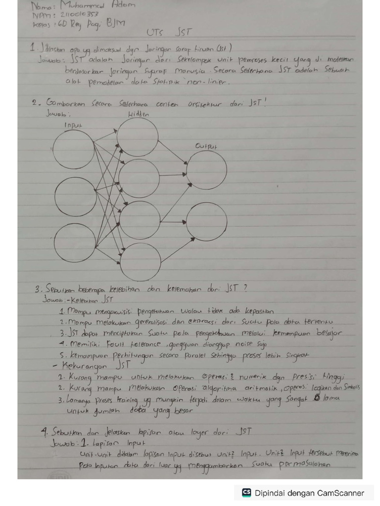 UTS - JST - Muhammad Adam - 2110010353 - 6D TI | PDF