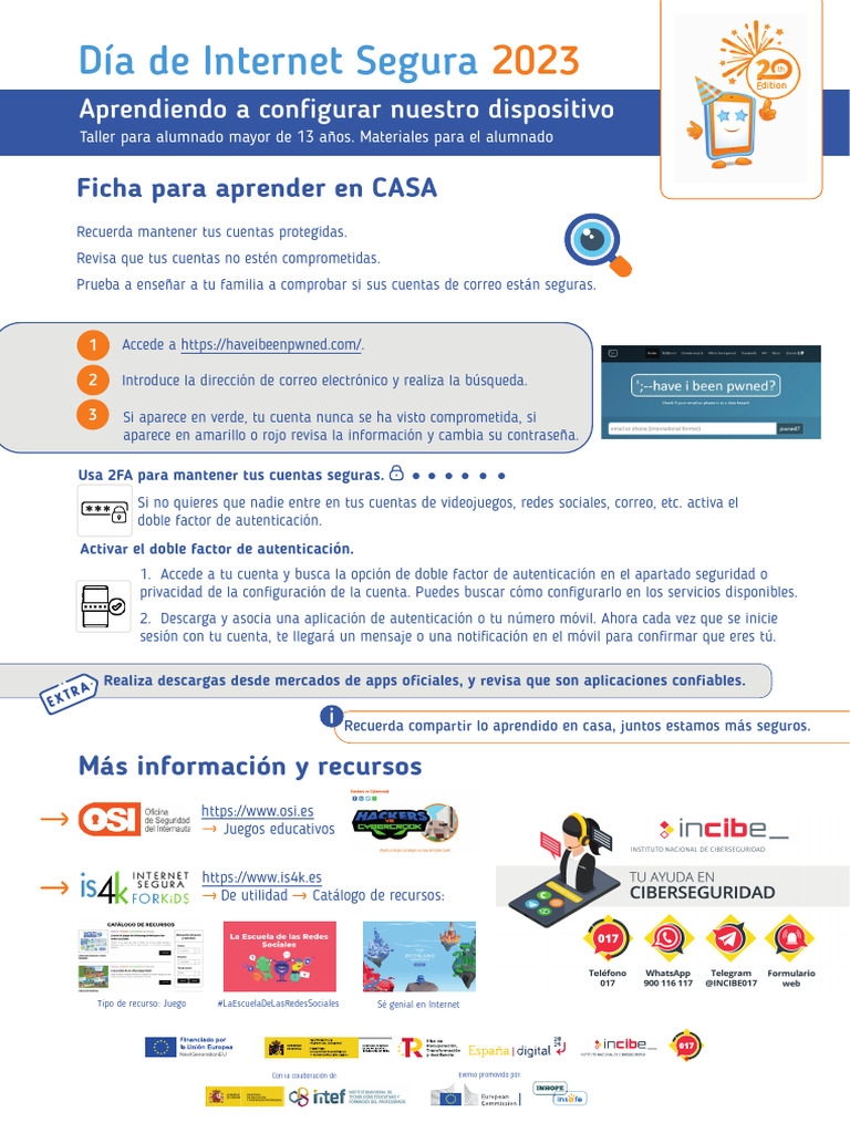 Sid2023 Taller13mas Materialimprimible | PDF | Internet | Autenticación