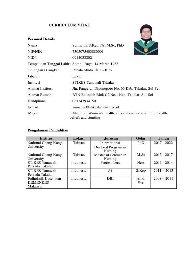 Sumarmi's Academic & Professional Profile | PDF | Career & Growth ...