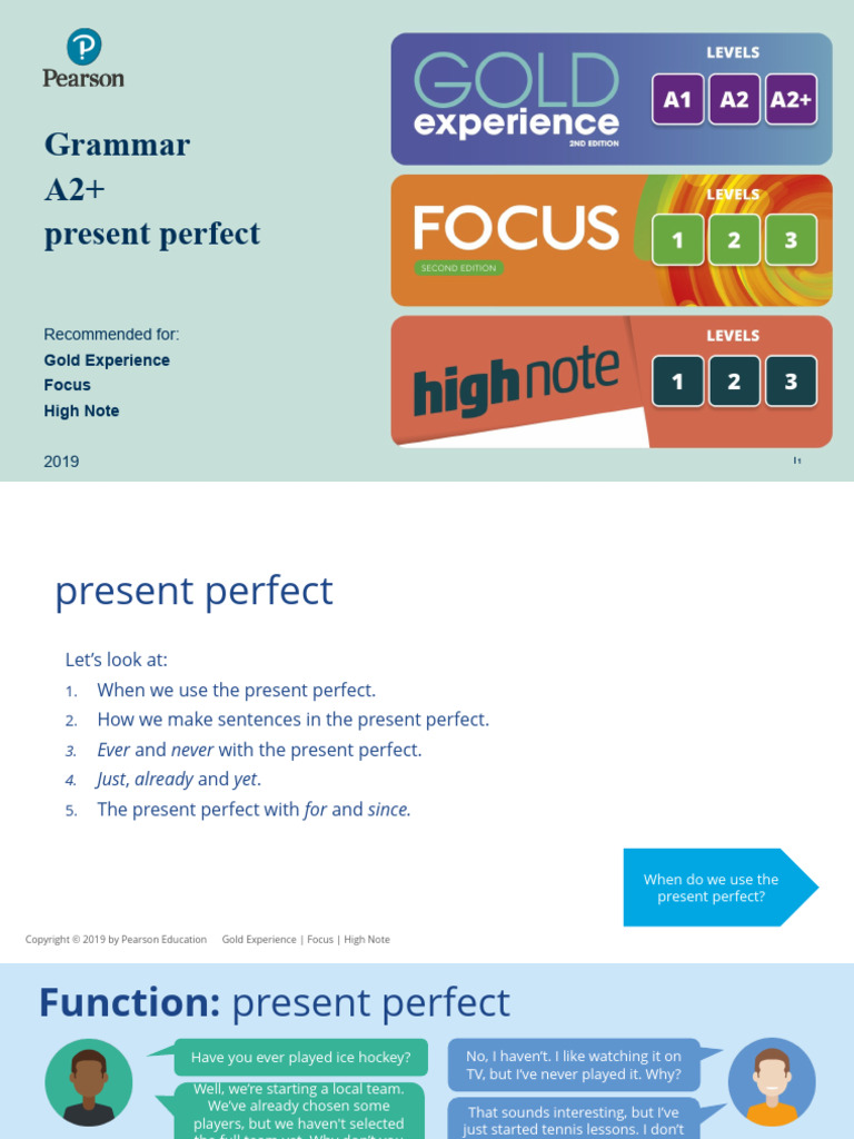 Grammar A2+ - 8 Present Perfect | PDF | Verb | Language Mechanics