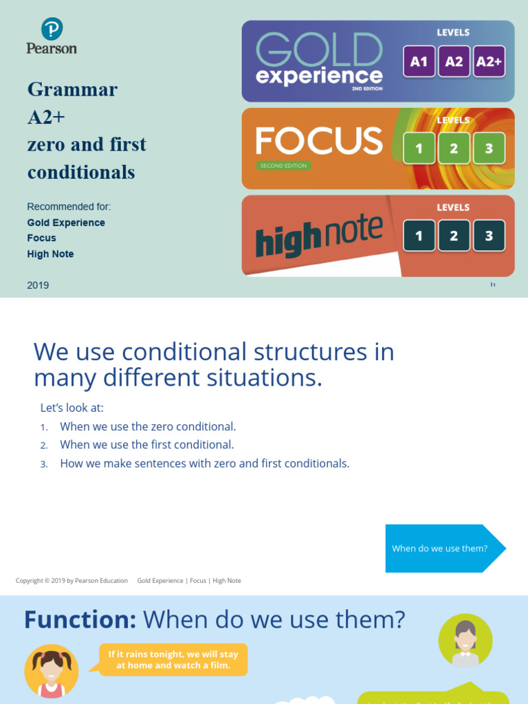 Grammar A2+_9 Zero and First Conditionals | PDF | Semantic Units ...