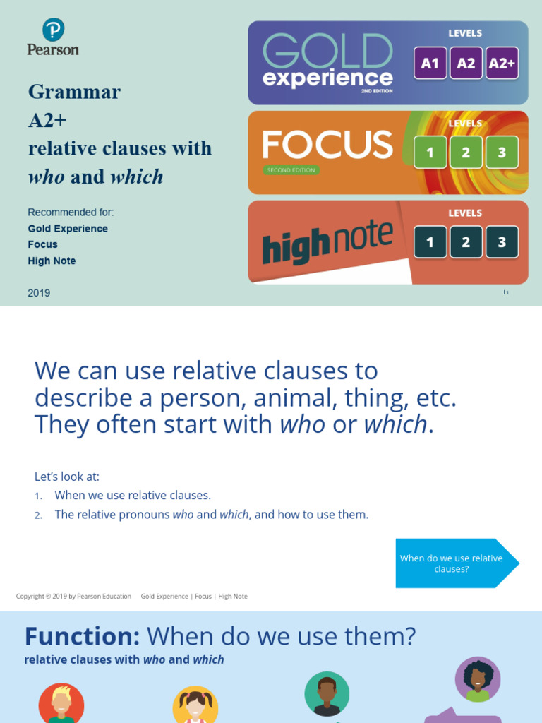 Grammar A2+ - 7 Relative Clauses With Who and Which | PDF | Adjective ...