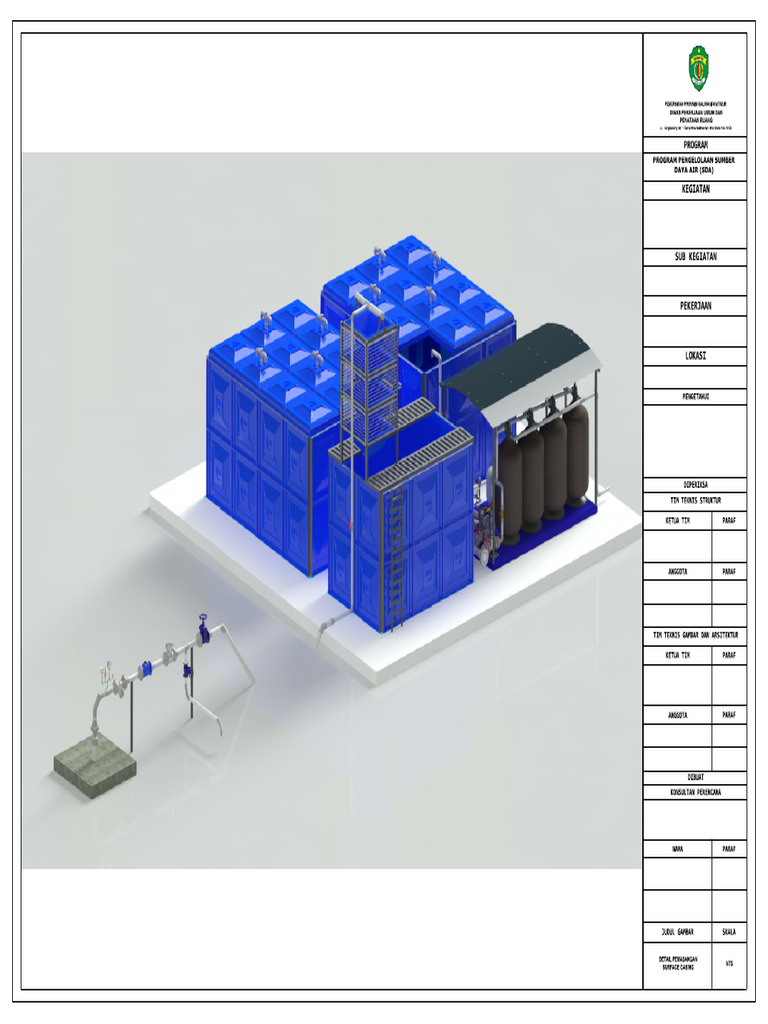 Gambar Desain Sumur Dan WTP-1 | PDF