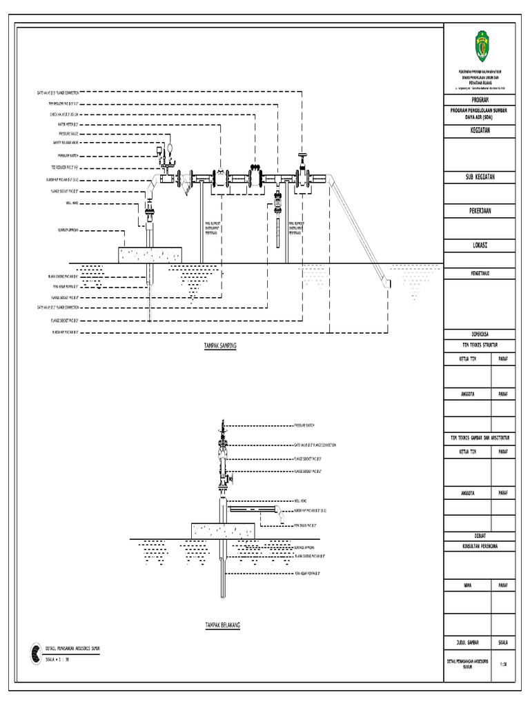 Gambar Desain Sumur Dan WTP-7 | PDF