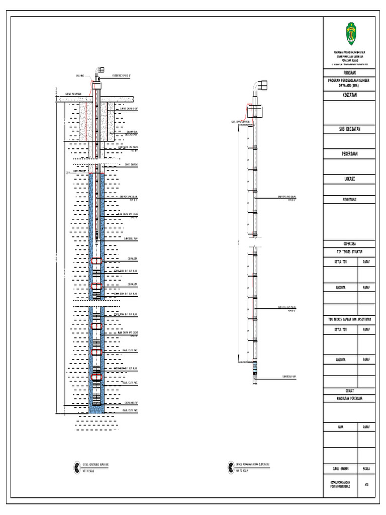 Gambar Desain Sumur Dan WTP-5 | PDF