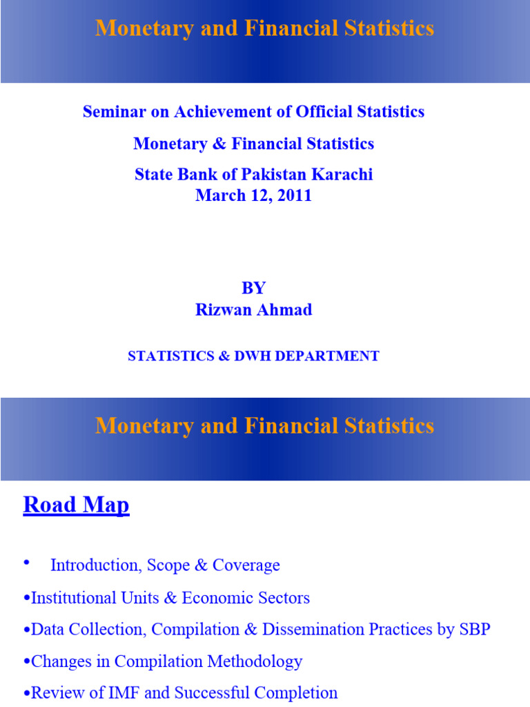 8 Presentation On Monetary Statistics by Statistics & DWH Department ...
