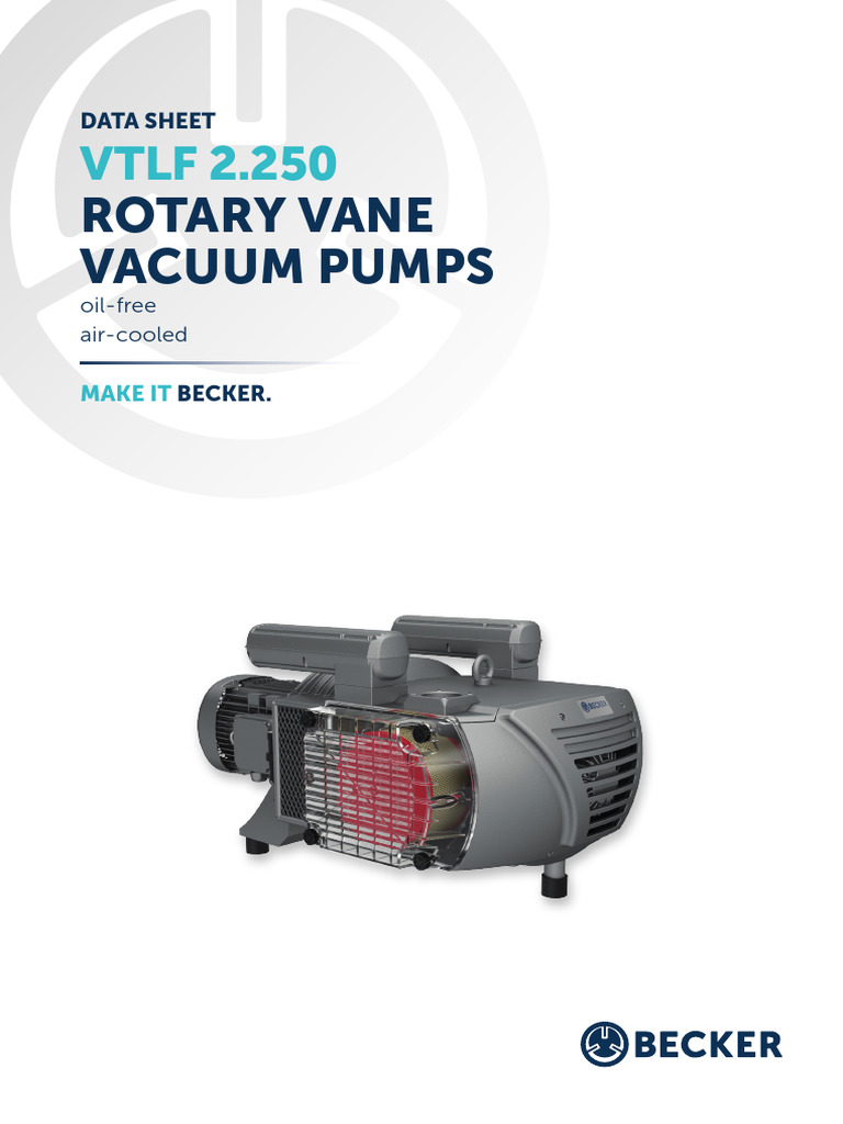 Ds Becker VTLF 2.250 Vacuum Pumps en | PDF | Pump | Vacuum