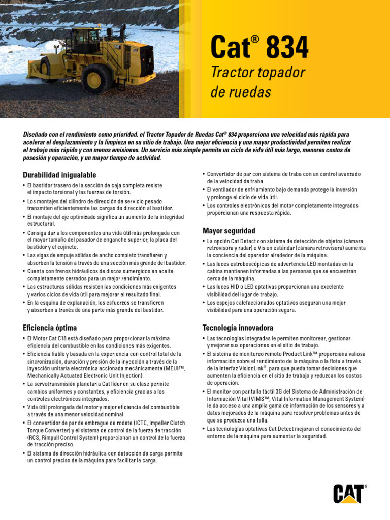 Cat 834 | PDF | Biodiésel | Embrague