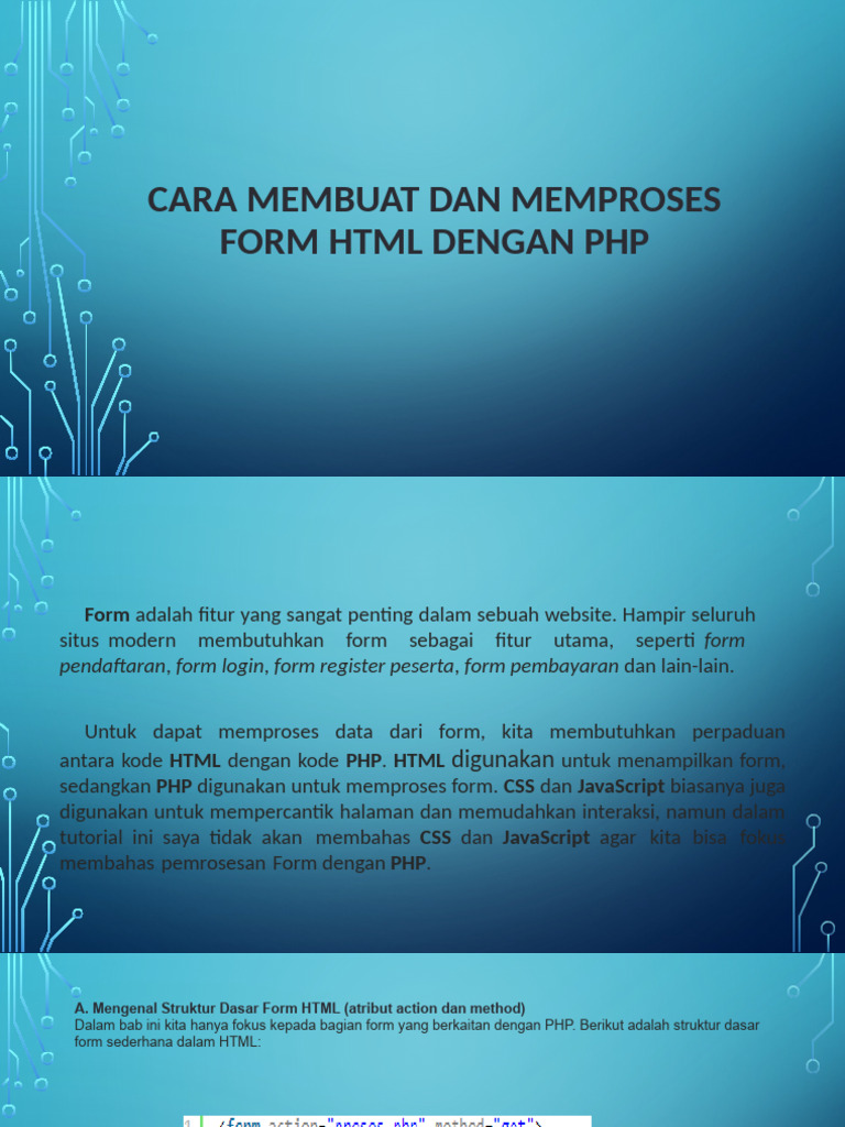 Cara Membuat Dan Memproses Form HTML Dengan PHP | PDF | Karier & Perkembangan