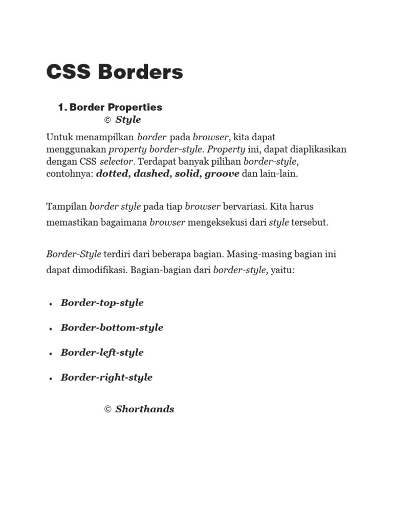 CSS Borders | PDF