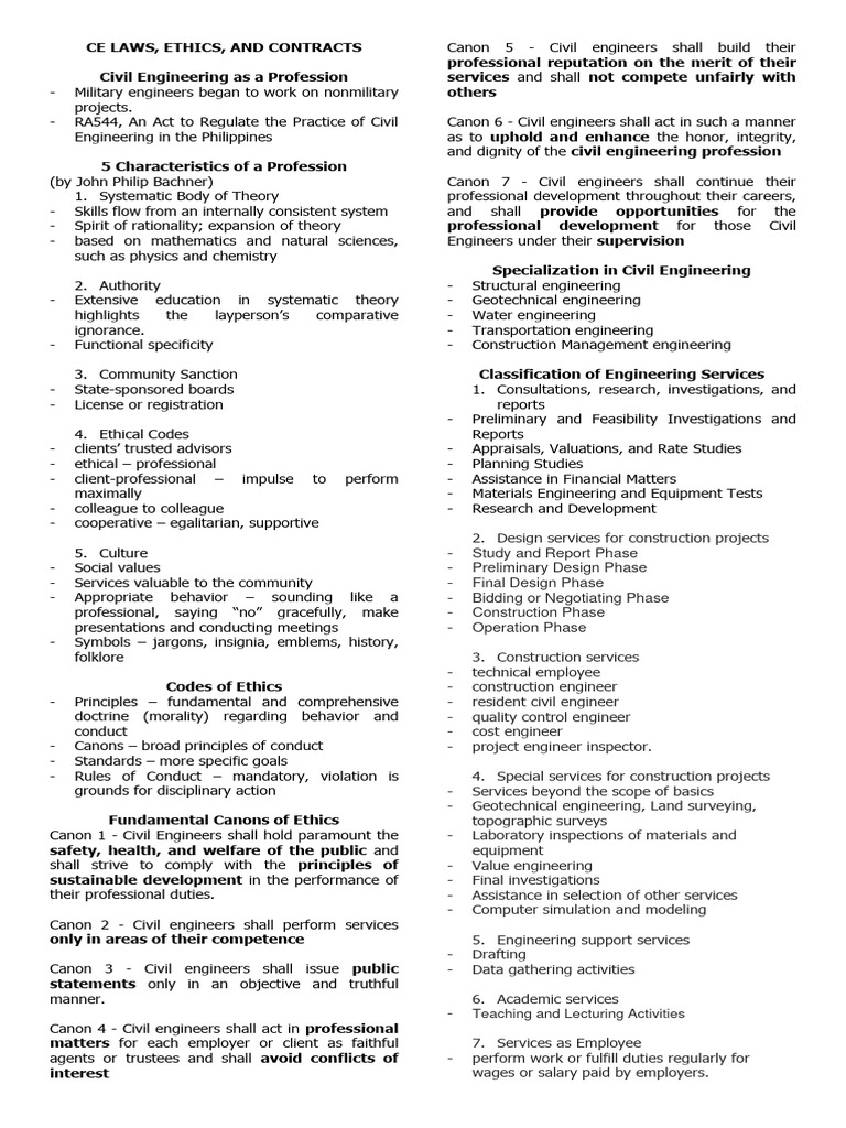 CE-LAWS | PDF | Engineer | Civil Engineering