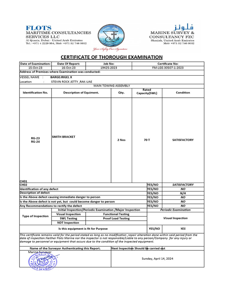 19425-Lge-Rigel X-30507. | PDF | Nondestructive Testing
