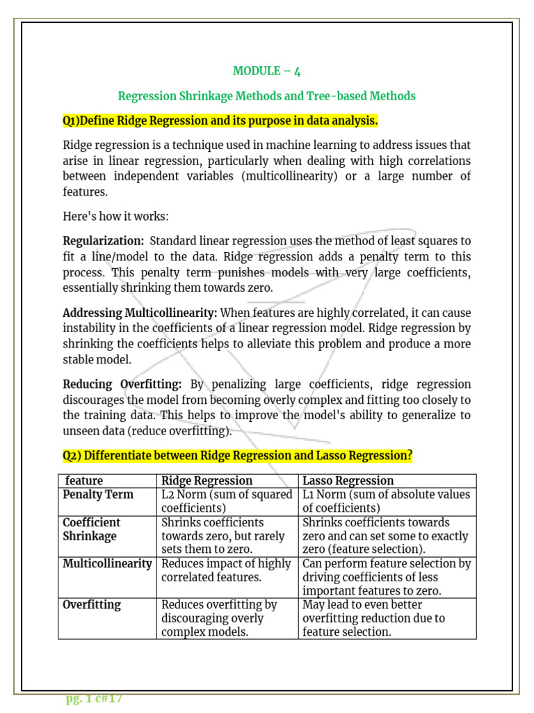 Edab Module - 4 | Download Free PDF | Linear Regression | Regression Analysis