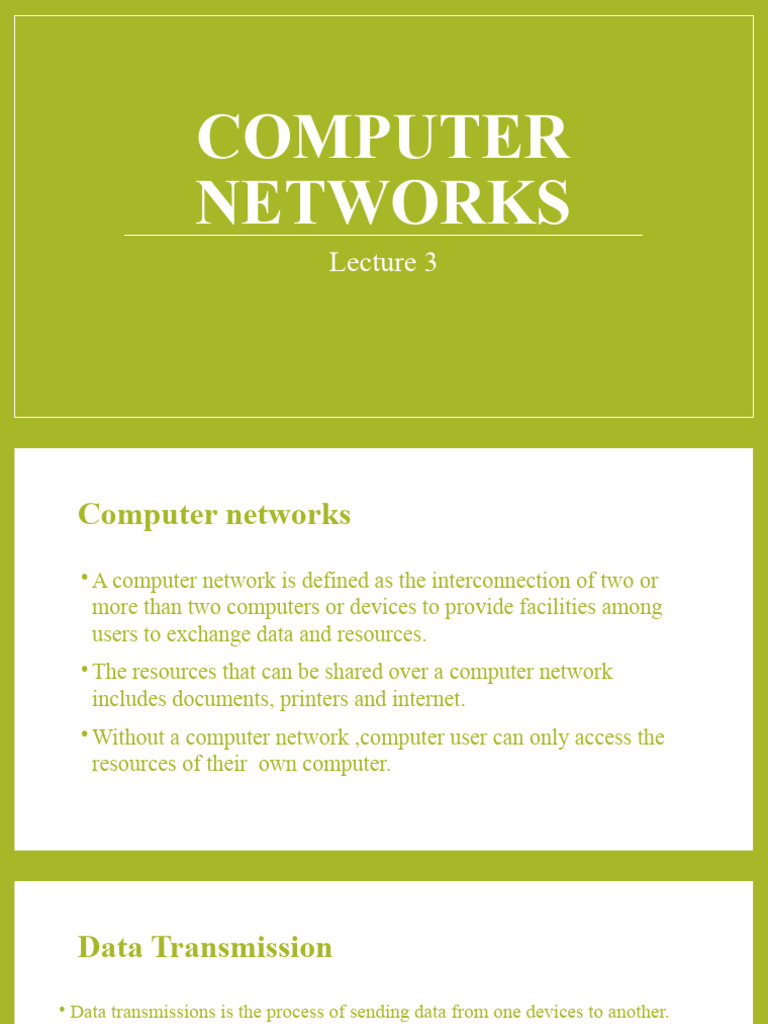 Computer Networks Lec 3 | PDF | Network Topology | Duplex ...