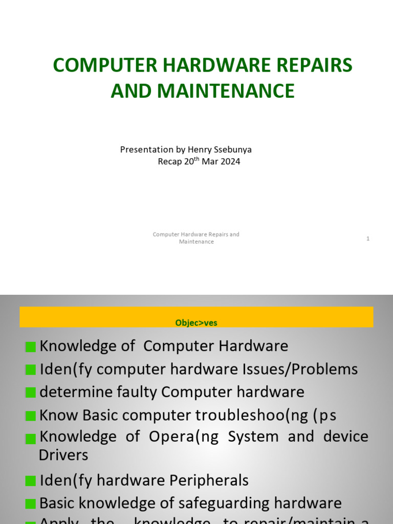 Lesson Recap | PDF | Computer Hardware | Usb