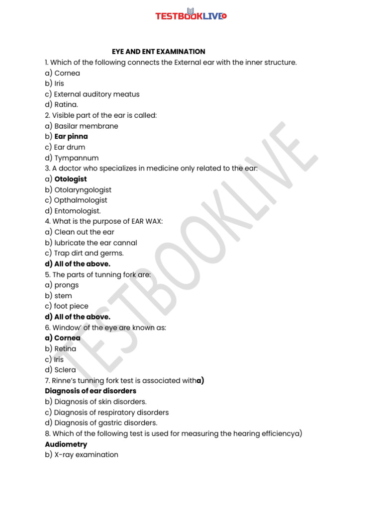 Eye and Ent Examination | PDF | Childbirth | Human Tooth